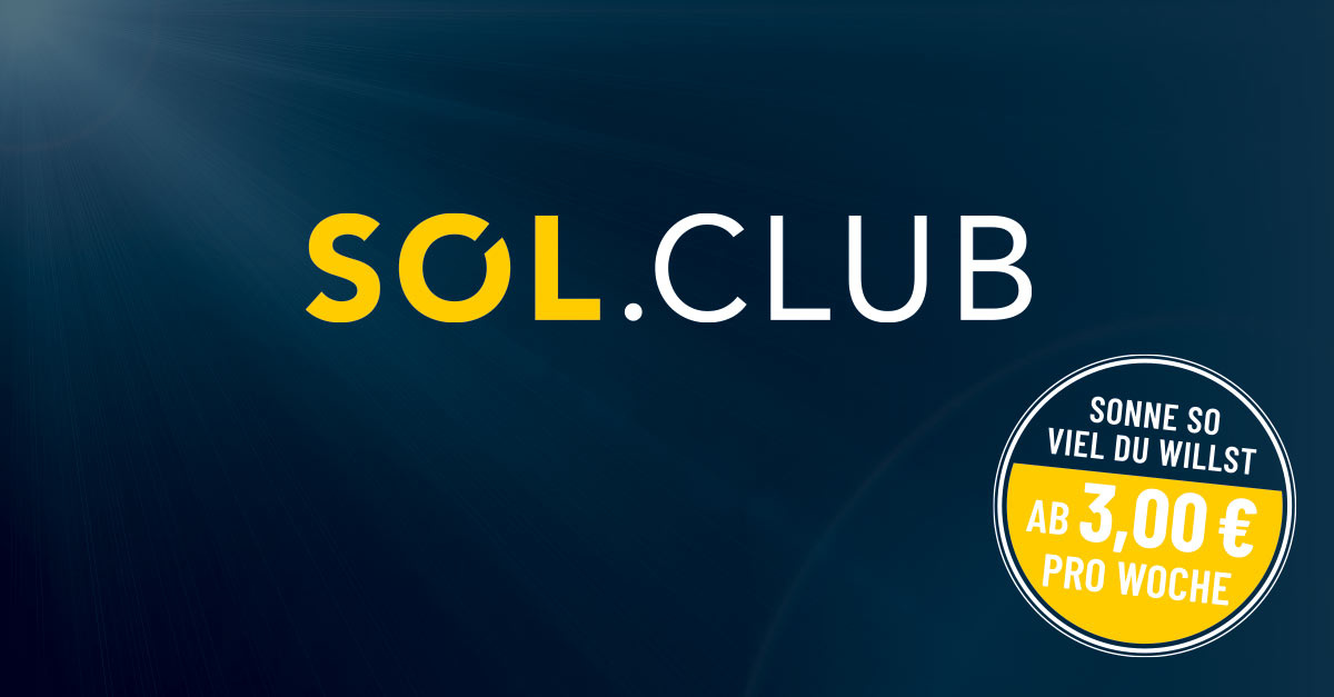SOL.CLUB – Sonnenstudios mit dem günstigsten Wochenpreis!